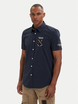 Aeronautica Aeronautica Militare Hemd 261CA1326UCT03288 Dunkelblau Regular Fit