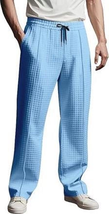 Generic Pantalon cargo baggy imperméable pour homme, pantalon de yoga à jambes larges avec poches, pantalon de yoga à jambes larges avec poches, pantalon de d