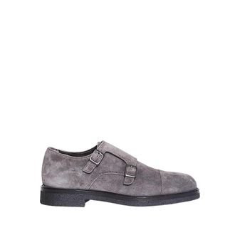 Florsheim Tower Suede Cap Toe Double Monk - - Shoes - Herren - Grau - 45 EU