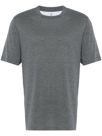 Brunello Cucinelli t-shirt à design chiné - Gris