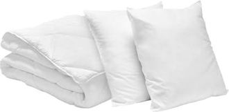 Bleu Calin Pack Bettdecke 2 Personen 220x240 cm + 2 Kopfkissen 60x60 cm, waschbar bei 95°