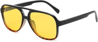 Generic Lunettes de soleil hommes et femmes grand cadre lunettes de soleil de conduite polaris&eacute;es de vacances personnalis&eacute;es(Yellow)