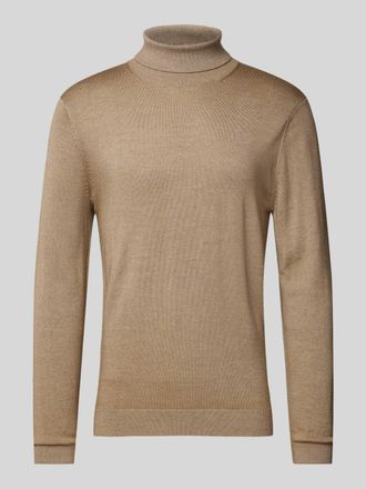 Olymp Level 5 Slim Fit Strickpullover mit Rollkragen
