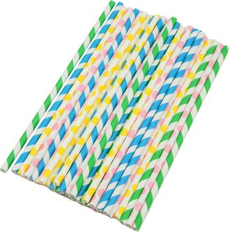 Pati-Versand Lolli-Halme 20cm bunt 30 St&uuml;ck