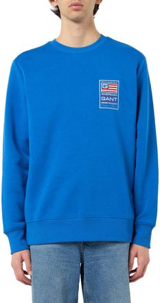 GANT Herren Graphic C-Neck Sweatshirt, Lapis Blue, M