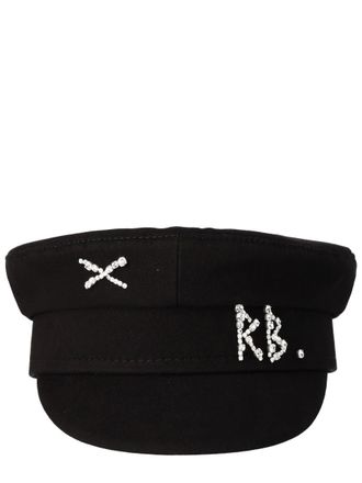 Ruslan Baginskiy KPC033PS26_C-DMDBLACK Cotton Flat Cap - Black