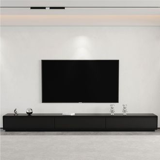 Generic Moderner TV-Schrank aus Holz,TV-Medienkonsole,für Wohnzimmer,Zuhause,Modernität TV Lowboard aus Holz,TV Ständer mit 3 Schubladen,Elegantes Fernseher S