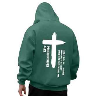 Generic Sweat a Capuche Homme Hooded Sweatshirt Sweatshirt Homme avec Design Imprimé de Dieu, Capuche et Manches Longues pour Confort Quotidien