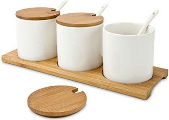ROMINOX Geschenkartikel Dip-Set // TRE Malva - 10-teiliges Set, 3 Schalen, 3 Löffel und 3 Deckel, auf Servierbrettchen, für Dips, Saucen oder Marmeladen; Maße