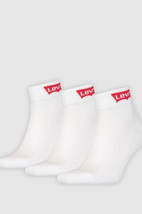 Levi's Chaussettes Mi Hautes Batwing Lot De 3 - Homme - Blanc / White - 35