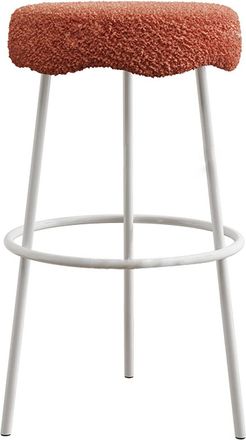 Generic Barhocker in hoher H&ouml;he, gepolsterte Barhocker aus Lambsca-Stoff, 66/76 cm hoher K&uuml;chenhocker mit Metallbein und Fu&szlig;st&uuml;tze, geeignet f&uuml;r K&uuml;chentheke u