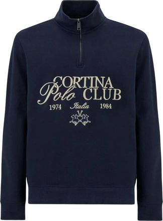 La Martina Cortina Half Zip Sweatshirt - - Sweatshirts & Hoodies - Herren - Blau - L