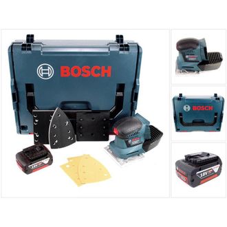 Bosch GSS 18V-10 Akku Schwingschleifer 18V + 1x Akku 5,0Ah + L-Boxx - ohne Ladeger&auml;t