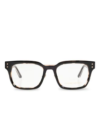 Leisure Society Geometrische Merano Brille in Schildpattoptik - Schwarz