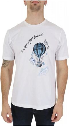 Emporio Armani Homme, Tops, Blanc, Taille: M T-Shirt Logo