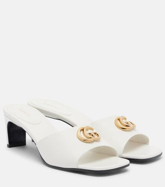 Gucci Mules Double G en cuir