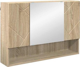 vidaXL Badezimmer-Spiegelschrank mit Tür Sonoma-Eiche 80 x 17 x 55 cm vidaXL