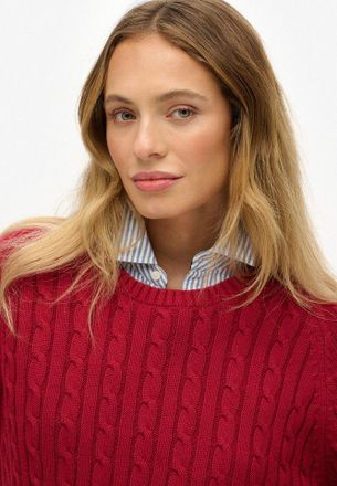 Superdry Strickpullover SLOUCHY CABLE KNIT Baumwolle, loose fit