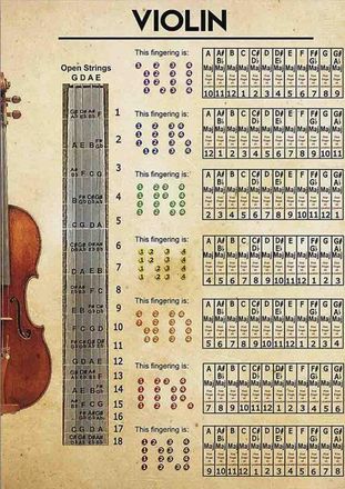 Generic ARA STEP Vintage Wissensposter, Musikinstrumente, Wanddekoration, Kunstdruck, ungerahmt (297 x 420 mm)