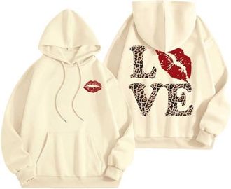 Generic Sweat à capuche à manches longues pour femme 2026, beige, XXL