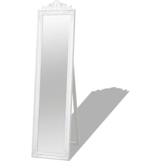 vidaXL Standspiegel im Barock-Stil 160x40 cm Wei&szlig; - Vidaxl