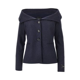 Pinko Pinstriped flannel single-breasted jacket Woman 38