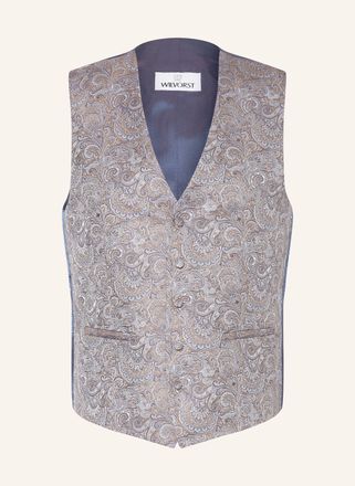 Wilvorst Wilvorst Anzugweste Extra Slim Fit blau
