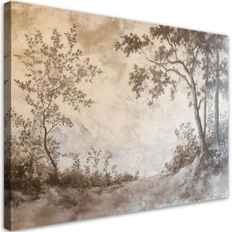 Feeby Tableau d&eacute;co Arbres de la for&ecirc;t nature 90x60