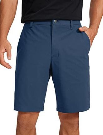 CRZ YOGA Short de Golf Confortable Toute la journ&eacute;e pour Homme Extensible l&eacute;ger d&eacute;contract&eacute; avec Poches Bleu &eacute;lectrique 46