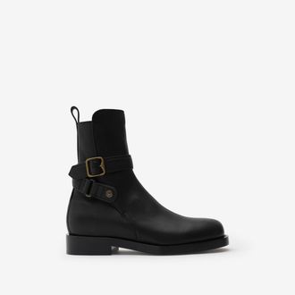 Burberry Bottines jodhpur Ledger en cuir, Size: 36