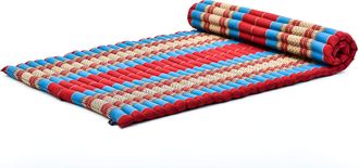 Leewadee Kapok Rollmatte - Handgefertigte Schlaf- & Relax Faltmatte aus Thailand, vielseitig als G&auml;stebett, Campingmatte, Yogamatte oder Futon nutzbar, 190 x 1