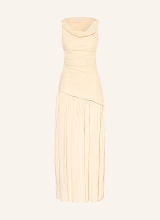 Faithfull The Brand Faithfull The Brand One-Shoulder-Kleid Roma Im Materialmix Mit Leinen beige