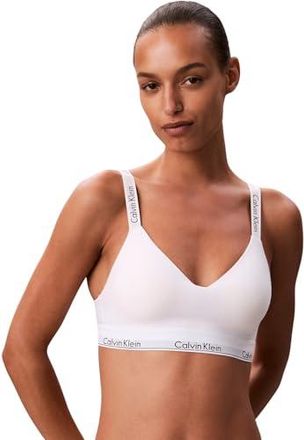 Calvin Klein Brassi&egrave;re LGHTLY Lined Bralette LV00QF8504 pour Femme, Blanc (Blanc), L, Blanc (Blanc), L