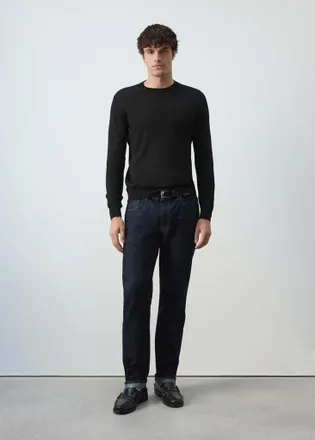Mango Pull 100 % laine maille fine noir - Homme - XXL - MANGO MAN