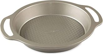 Nordic Ware Kuchenform, 22,9 cm Runde Pfanne, Kohlenstoffstahl, Light Champagne, 9-Inch