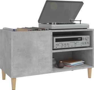 Generic Plattenschrank, Schallplattenschrank mit viel Stauraum, Plattenspieler Schrank f&uuml;r Wohnzimmer, LP Schrank, Schallplattenst&auml;nder, Holzwerkstoff(Sonoma 