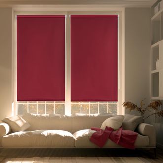 Blindecor Zeus | Verdunklungsrollo ohne bohren - Bordeauxrot, 52 x 180 cm (BxH) | Stoffgr&ouml;&szlig;e 49 x 175 cm. Klemmfix thermorollo f&uuml;r fenster
