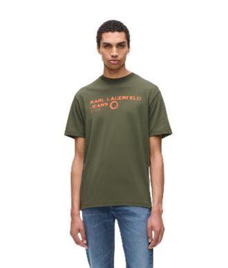 Karl Lagerfeld Regular Eclipse Logo Tee, Forest Night, XL