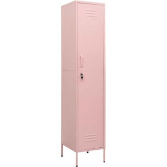 vidaXL Schlie&szlig;fachschrank Rosa 35x46x180 cm Stahl - Vidaxl