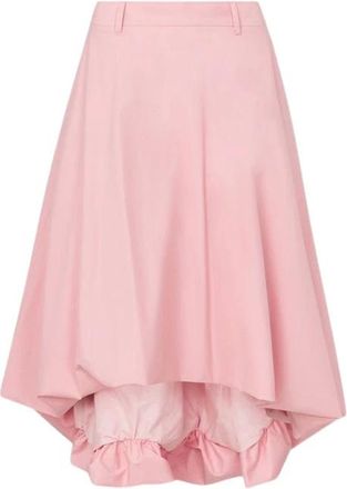 Moschino Femme, Jupes, Rose, Taille: 34 FR Jupe Midi en Popeline de Coton