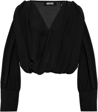 Rotate Rotate Birger Christensen, Femme, Blouses et Chemises, Noir, Taille: 36 FR Top avec &eacute;paulettes amovibles