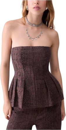 Liu Jo Top Jacquard Animalier - Femme - Tops - Brun - Taille: 38 FR