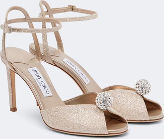 Jimmy Choo London Sandales Sacora 85 &agrave; paillettes