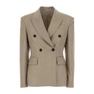 Brunello Cucinelli Cappuccino Twill Blazer - - Jackets - Damen - Beige - M