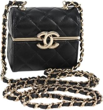 Chanel Pre-owned Cuir sacs-chanel - Femme - Pre-owned - Noir - Taille: ONE Size