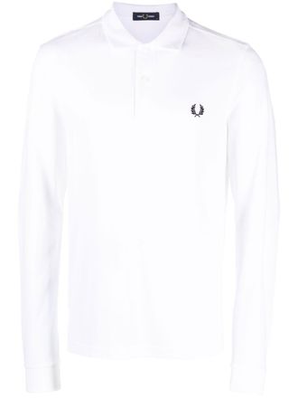 Fred Perry polo à logo poitrine - Blanc