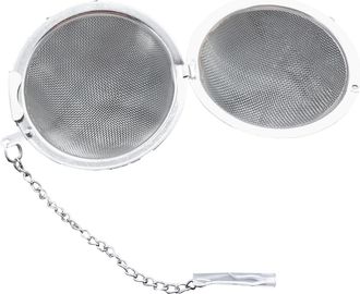 Generic Teekugel-Sieb f&uuml;r losen Tee - Teekugel-Sieb, Netz-Teekugel mit Kette, kugelf&ouml;rmiges Tee-Sieb aus Edelstahl | Kugel-Tee-Sieb mit Kette, Teeblattfilter 