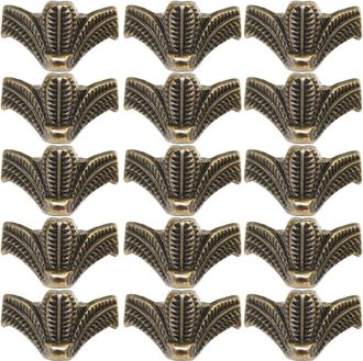 Valiclud 24 St&uuml;ck Teiliges M&ouml;bel F&uuml;&szlig;e aus Langlebigem Legierungsmetall Retro Effekt Robuste Schmuckkasten Beine Dekorative Boxst&uuml;tzen f&uuml;r Sofas und Sitzb&auml;nke A