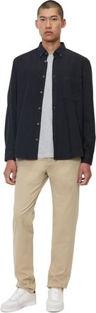 Marc O'Polo Herren Hemd Regular Fit langarm, Blau (Dark Navy), XS