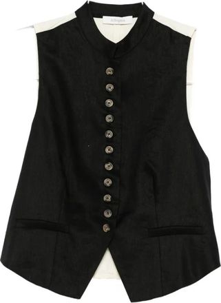 Jcsophie Femme, Vestes, Noir, Taille: 34 FR Linnea Waistcoat